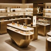 China Retail Perfume Skincare Store Display Cabinets LED Eco-Friendly Heavy Duty Bespoke Cosmetic Shop Furniture for Interior Layout for sale