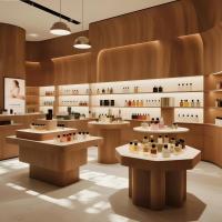 China Retail Perfume Skincare Store Display Cabinets LED Eco-Friendly Heavy Duty Bespoke Cosmetic Shop Furniture for Interior Layout for sale