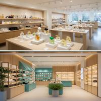 China Luxury Boutique Perfume Skincare Display Fixtures LED Eco-Friendly Heavy Duty Furniture for Custom Cosmetic Store Decoration for sale