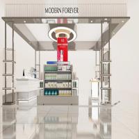 China Creative Perfume and Skincare Store Fixtures with Wooden Cosmetic Shop Display Cabinets for Retail Design for sale