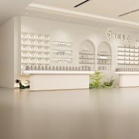 China wall   Standing Perfume Display Cabinet Glass Showcase for sale