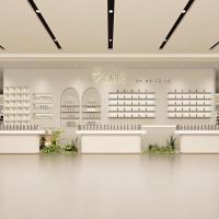 China wall   Standing Perfume Display Cabinet Glass Showcase for sale
