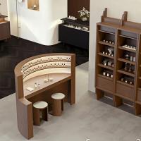 China Modern Design Perfume Store Display Cabinet Glass Showcase Cosmetic Shop Counter for sale