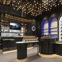 China Modern Cosmetic Shop Furniture Perfume Display Cabinet Glass Showcase for sale