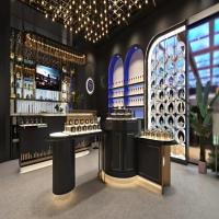 China Modern Cosmetic Shop Furniture Perfume Display Cabinet Glass Showcase for sale