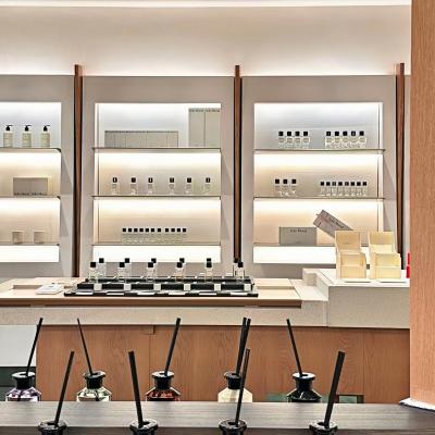 China Factory Price Glass Perfume Display Cabinet Showcase for Cosmetic Shop Mall for sale