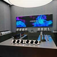 China Custom Made Perfume Store Display Cabinet Glass Showcase Cosmetic Shop for sale