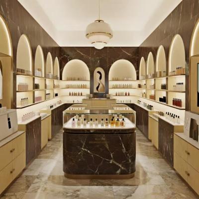 China Glass Perfume Store Display Cabinet for Mall Boutique With Drawer Storage for sale