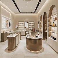 China Glass Perfume Store Display Cabinet for Mall Boutique With Drawer Storage for sale