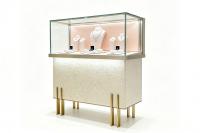 China Illuminated Interior Luxury Jewelry Display Cases Gold Counter Display For Jewelry for sale