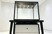 China Metal Frame Jewelry Display Cabinet  Black Jewellery Showcase OEM for sale
