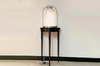 China Triple Dome Jewelry Display Stand with Dustproof LED Spotlight for High Jewelry for sale