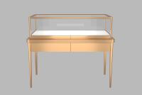 China Lightweight Freestanding Jewelry Showcase Display Gold Dustproof Countertop Cases for sale