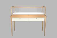 China Lightweight Freestanding Jewelry Showcase Display Gold Dustproof Countertop Cases for sale