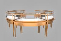 China Modular Jewellery Display Counter Showcase 360 Viewing Dustproof Glass for sale