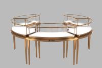 China Symmetrical C Type Jewelry Counter Countertop Jewelry Display Illuminated for sale