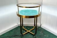 China Stainless Steel Counter Jewellery Display Integrated Lighting Countertop Cabinet for sale