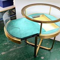 China Stainless Steel Counter Jewellery Display Integrated Lighting Countertop Cabinet for sale