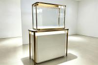 China Tall Vertical Jewelry Display Cabinet Gold Storage Base Countertop Jewelry Display for sale
