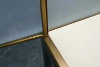 China Tall Jewelry Showcase Cabinet Two Tone Custom Jewelry Showcases Gold Black for sale