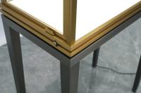 China Tall Jewelry Showcase Cabinet Two Tone Custom Jewelry Showcases Gold Black for sale