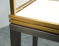 China Tall Jewelry Showcase Cabinet Two Tone Custom Jewelry Showcases Gold Black for sale
