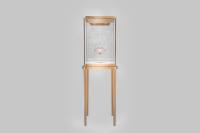 China Freestanding Jewelry Display Cabinet Square Glass Countertop Jewelry Case for sale