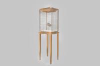 China Freestanding Jewelry Display Cabinet Square Glass Countertop Jewelry Case for sale