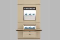China Integrated Wall Display Cases Rose Gold Trim Wall Mounted Watch Display Case for sale