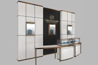 China Grid Wall Jewellery Showcase Symmetrical Backlit Niche  Show Case On Wall for sale