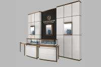 China Grid Wall Jewellery Showcase Symmetrical Backlit Niche  Show Case On Wall for sale