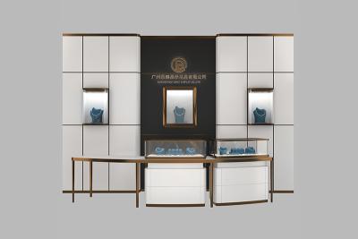 China Grid Wall Jewellery Showcase Symmetrical Backlit Niche  Show Case On Wall for sale