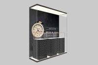 China Wall Recessed Mens Watch Display Case Poster Backboard 360° Panoramic Cabinet for sale
