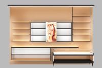 China Dustproof Handbag Wall Display Anti Rust Floating Shelf Luxury Watch Display Case for sale