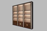 China Metal Frame Hall Wall Showcase Luxury Bag Display Cabinet Full Wall Set for sale