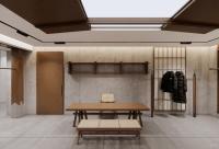 China Wabi-Sabi Timber Texture Clothing Store Display Fixture Set with Multi-Zone Functional Partition and Detachable Modular Fixture for sale