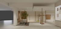 China Full Minimal Raw Wood Cream Women Clothing Store Interior Design for sale