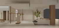 China Full Minimal Raw Wood Cream Women Clothing Store Interior Design for sale