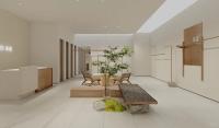 China Full Minimal Raw Wood Cream Women Clothing Store Interior Design for sale