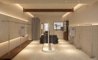 China Full Travertine Light Minimal Women Clothing Store Interior Design for sale
