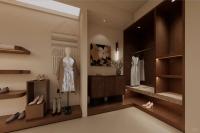 China Warm Cream Neutral Tone Women Clothing Store Interior Design with Modular Detachable Display System and Multi-Zone Functional Layout for sale
