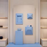 China MDF Metal Showcase Luxury Powder Coated OEM Furniture Wall Showcase for sale