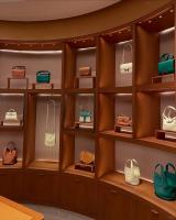 China 180mm Luxury Showcase Boutique Layout Luxury Bag Display Case for sale