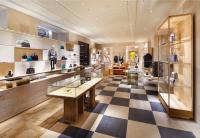 China Travertine Luxury Bag Display Cabinet Fashion Scarf Apparel  High End Display Case for sale