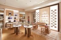 China Travertine Luxury Bag Display Cabinet Fashion Scarf Apparel  High End Display Case for sale