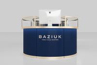 China Custom Secure Jewelry Display Cases Infinity Shape LED Light  Jewelry Shop Counter for sale