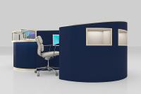 China Custom Secure Jewelry Display Cases Infinity Shape LED Light  Jewelry Shop Counter for sale