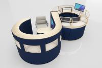 China Custom Secure Jewelry Display Cases Infinity Shape LED Light  Jewelry Shop Counter for sale