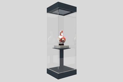 China Custom Tall Museum Exhibit Glass Display Cases Museum Display Tower for sale