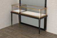 China Custom Modern Jewelry Display Furniture, Combined Glass Showcase, Metal Frame, Velvet Liner For Jewelry Boutique for sale